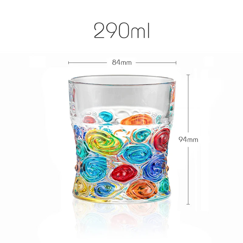 Art Deco Old Fashioned Glass - Inspired by "The Starry Night" | Glasscias