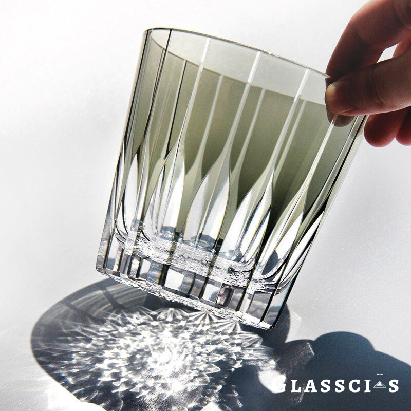 Light Gray Star Edo Kiriko Glass - Japanese Glassware | Glasscias