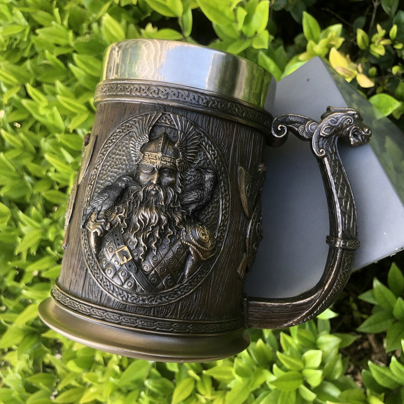 Odin's Heritage Beer Tankard - Norse Mythology | Glasscias