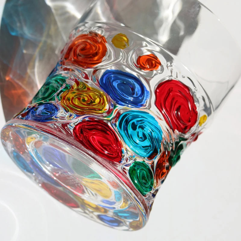 Art Deco Old Fashioned Glass - Inspired by "The Starry Night" | Glasscias