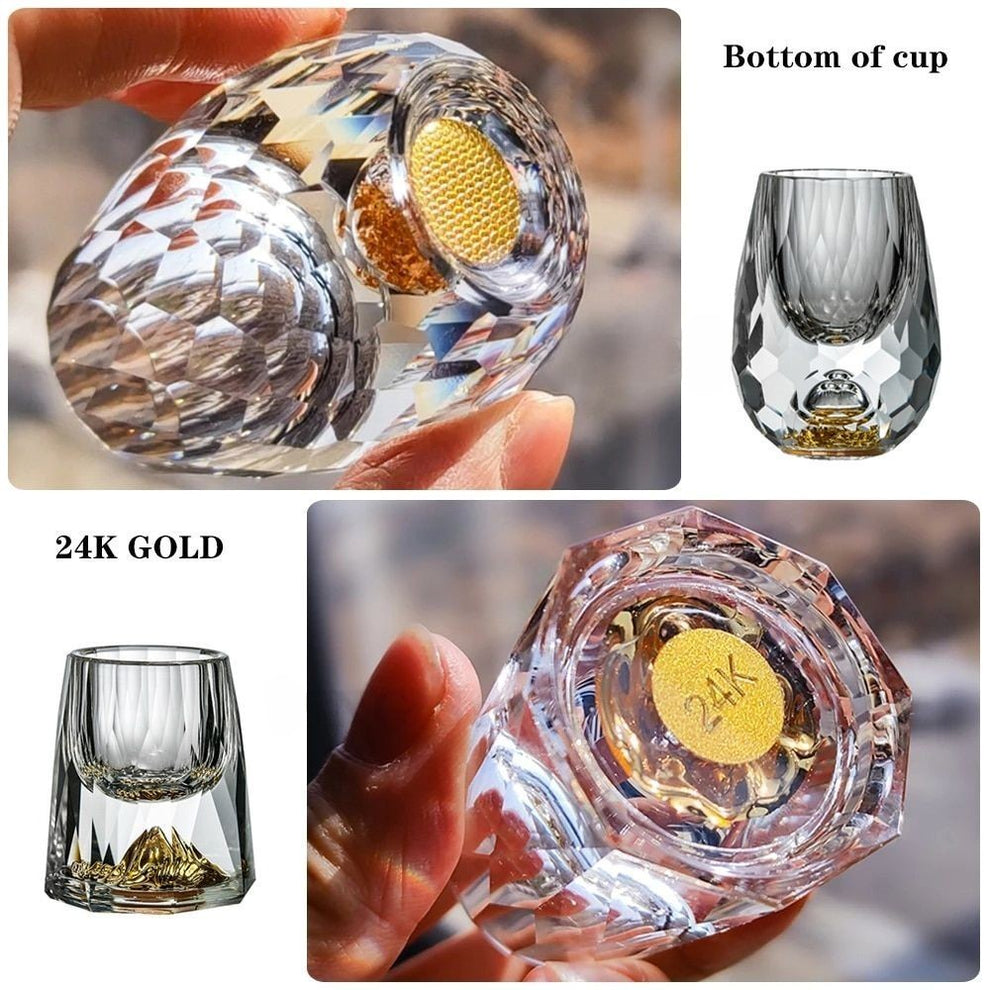 Goldie D. Shot Glass - Exquisite Glassware by Glasscias