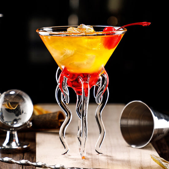 Octopus Cocktail Glass | Unique Glassware by Glasscias