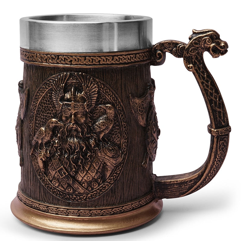 Odin's Heritage Beer Tankard - Norse Mythology | Glasscias