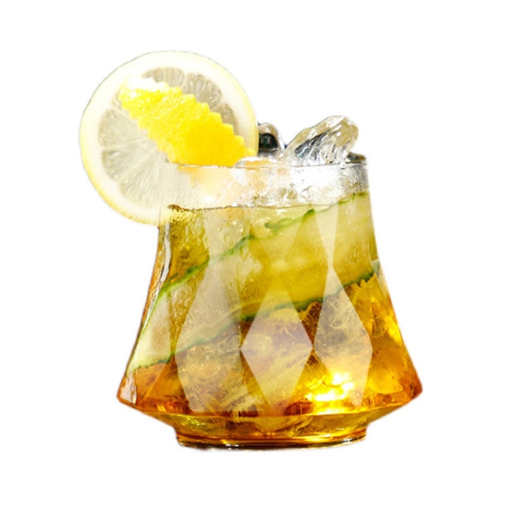 Diamond Cutting Volcano Shaped Glass | Stemless Cocktail Glasses ...