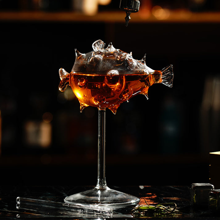 Puffer fish Cocktail Glass | Exquisite Glassware by Glasscias